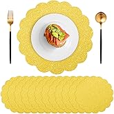 Amazon.com: 120 Pcs Gold Glitter Paper Placemats, 13.5 Inch Gold ...