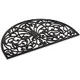 Amazon.com : Rubber Scroll Doormat Half Moon Mat, Indoor Outdoor ...
