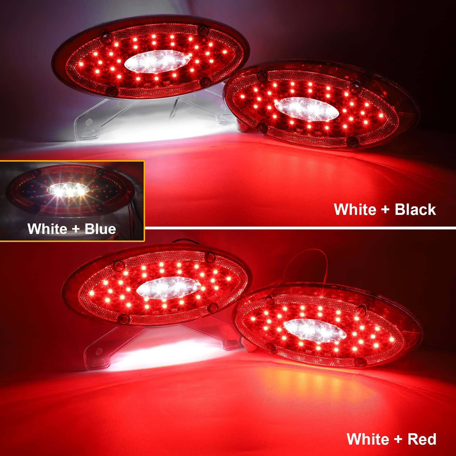 Mua Partsam Pair 9.5" Red Led Oval Combination RV Tail Lights Surface ...