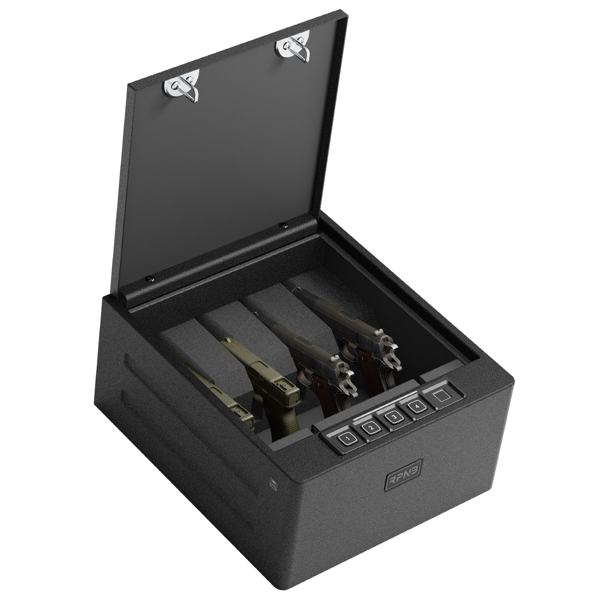 Rpnb Safe, Biometric Gun Safe for Handgun,4 Pistols High-Capacity ...