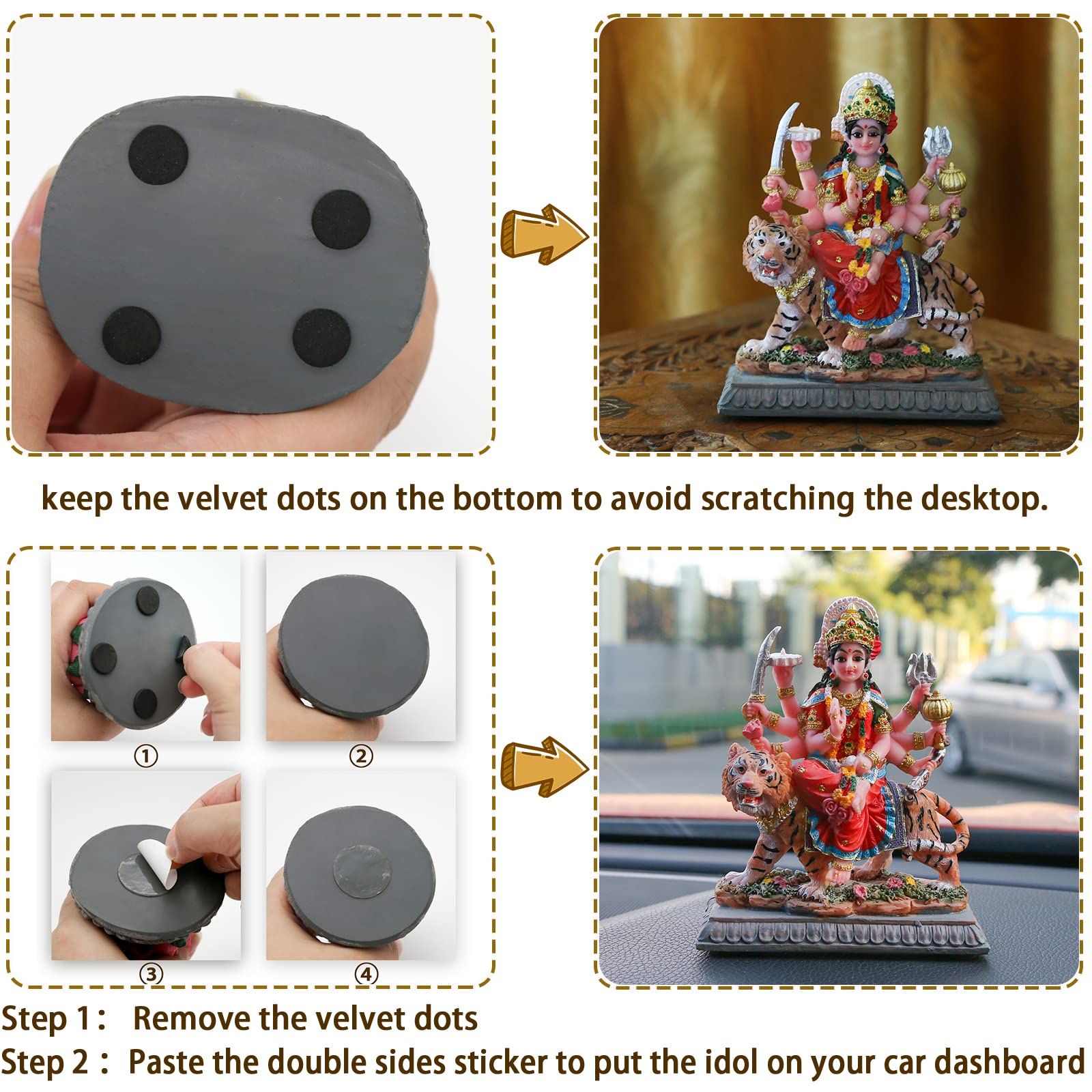 Mua Small Maa Durga MATA Statue - 4.1” H Durga Sculpture India God ...