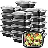 Amazon.com: NutriBox [20 value pack single one compartment 12oz MINI Meal Prep Food Storage ...