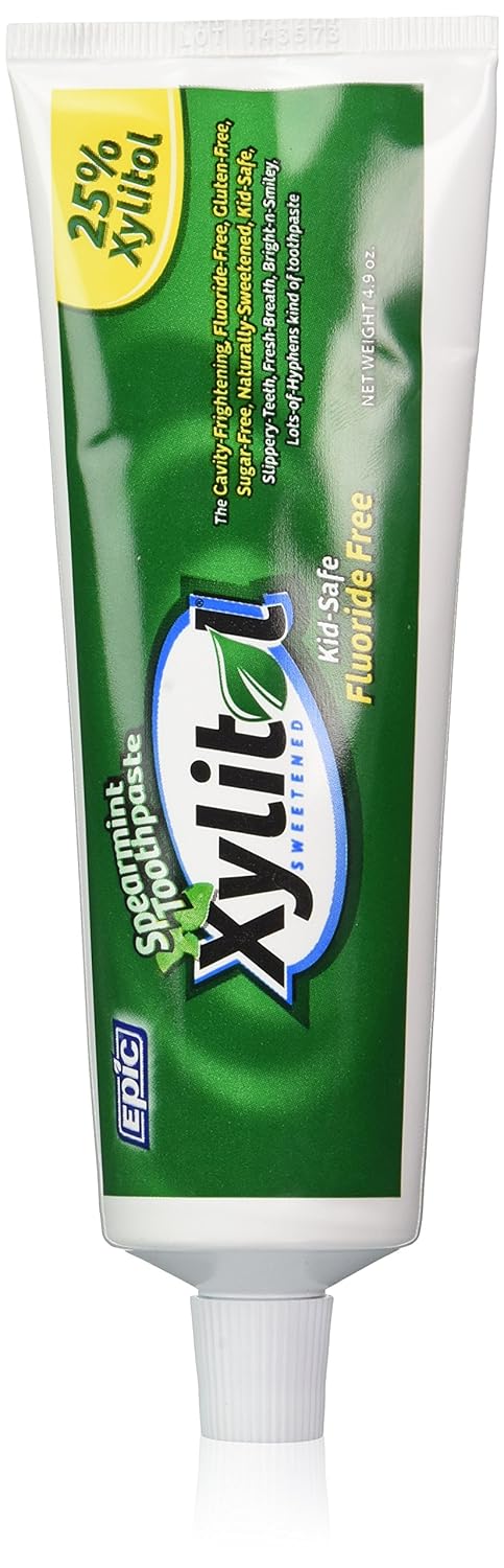 Epic Dental Fluoride Free Xylitol Toothpaste Spearmint, Spearmint 4.9 ...