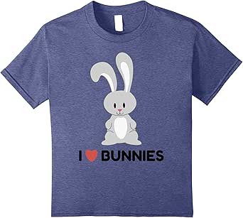 Amazon.com: I Love Bunnies T-shirt Cool Rabbit Gift Tee: Clothing