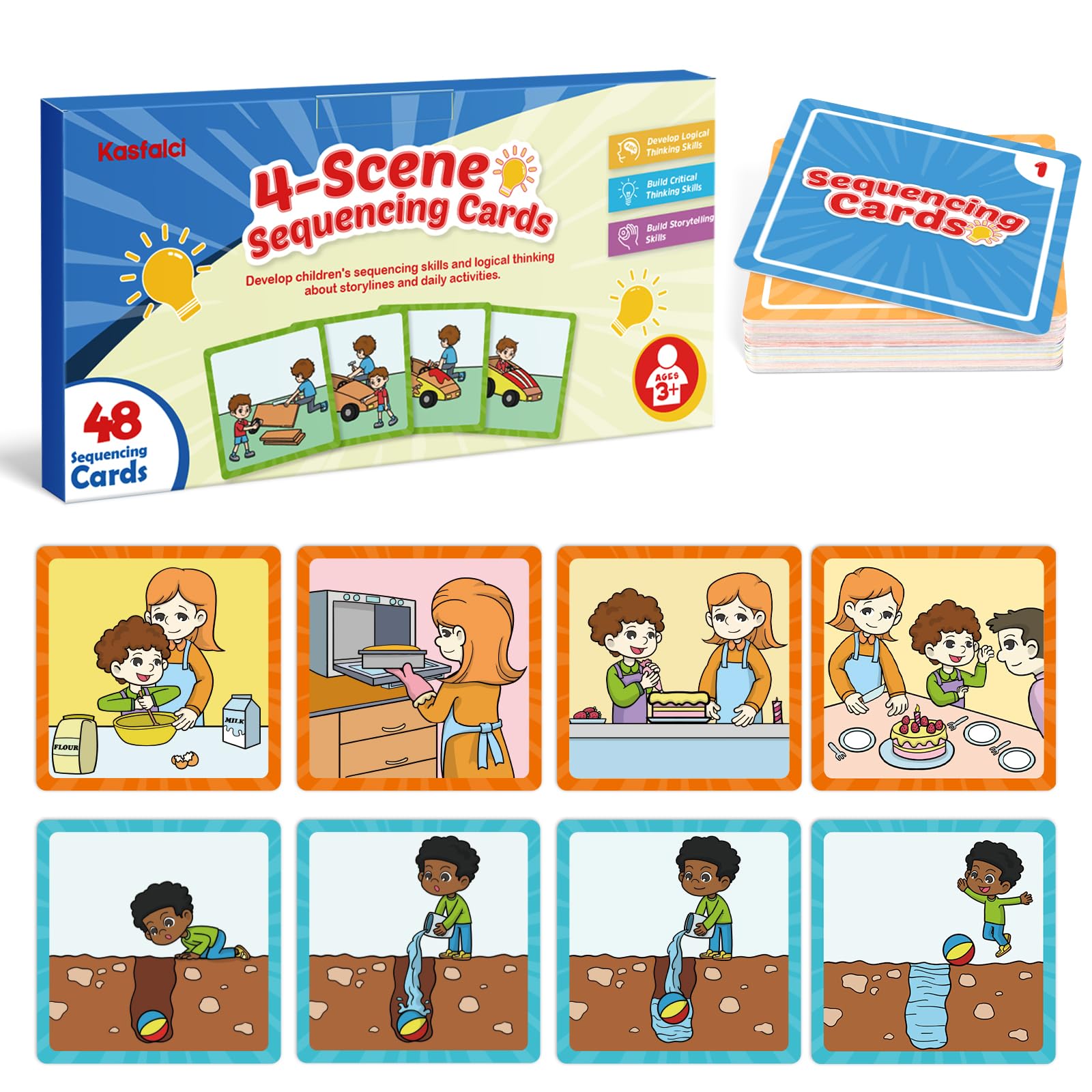 Mua Sequencing Cards, Sequence Game for Kids, Speech Therapy Materials ...