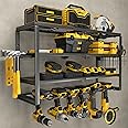 Amazon.com: YYR 4 Layer Power Tool Organizer Wall Mount, Cordless Drill Hanger Storage Rack ...