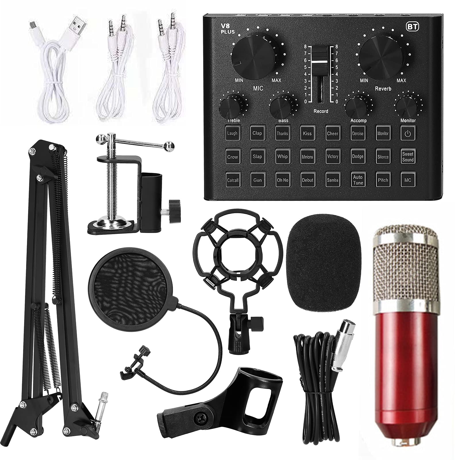 Mua Condenser Microphone,Multifunctional Live Sound Card and BM800 ...