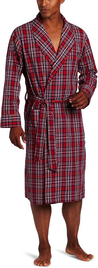 Nautica Men's Harbor Plaid Robe at Amazon Men’s Clothing store: Bathrobes