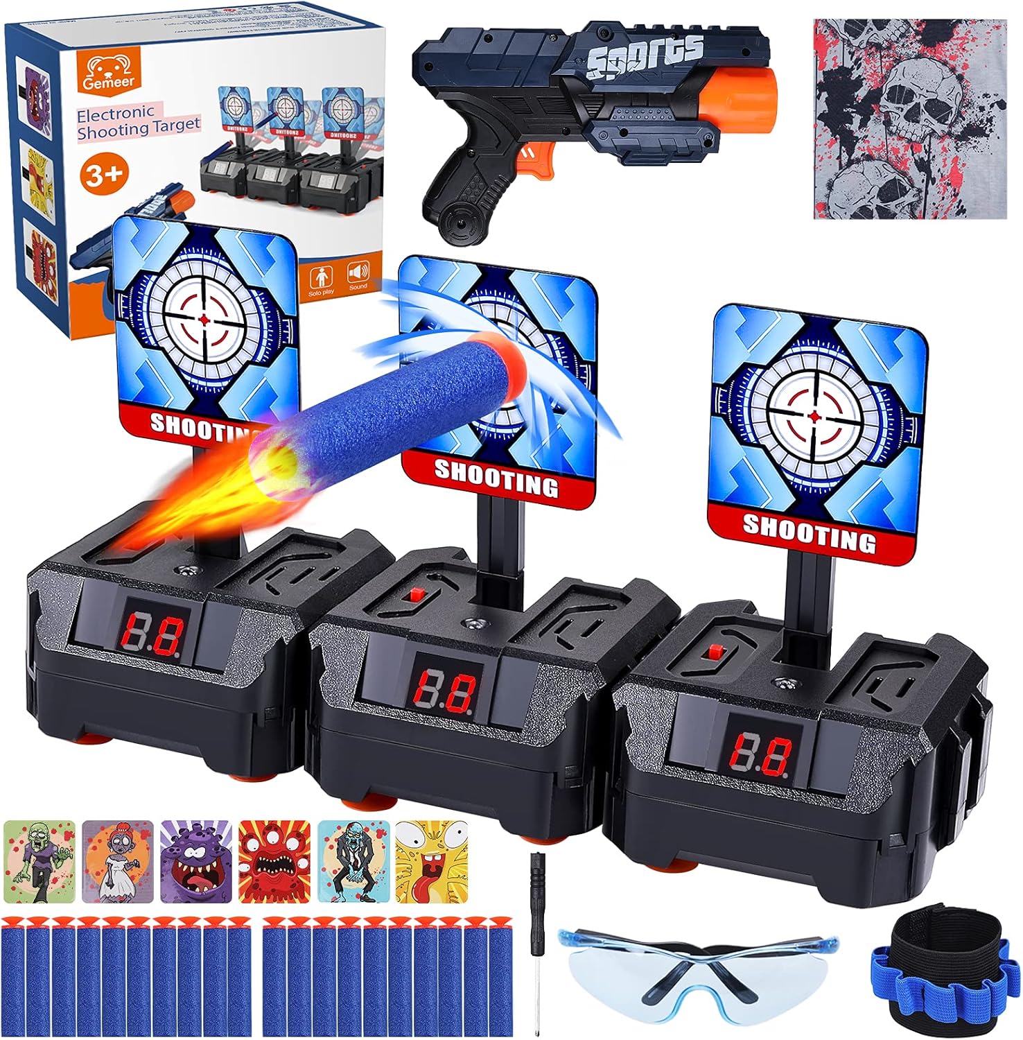 Gemeer Electronic Shooting Target for Nerf Guns – Auto Reset Electric ...
