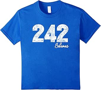 Bahamas 242 Area Code! Proud Bahamian T-Shirt : Amazon.ca: Clothing ...