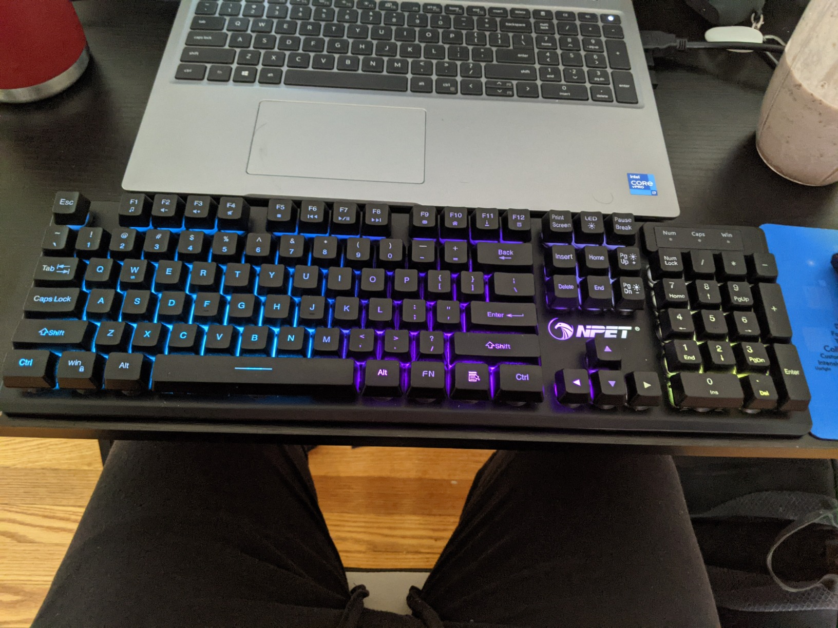 $5/mo - Finance NPET K32 Wireless Gaming Keyboard RGB with Wrist Rest - Long-Lasting ...