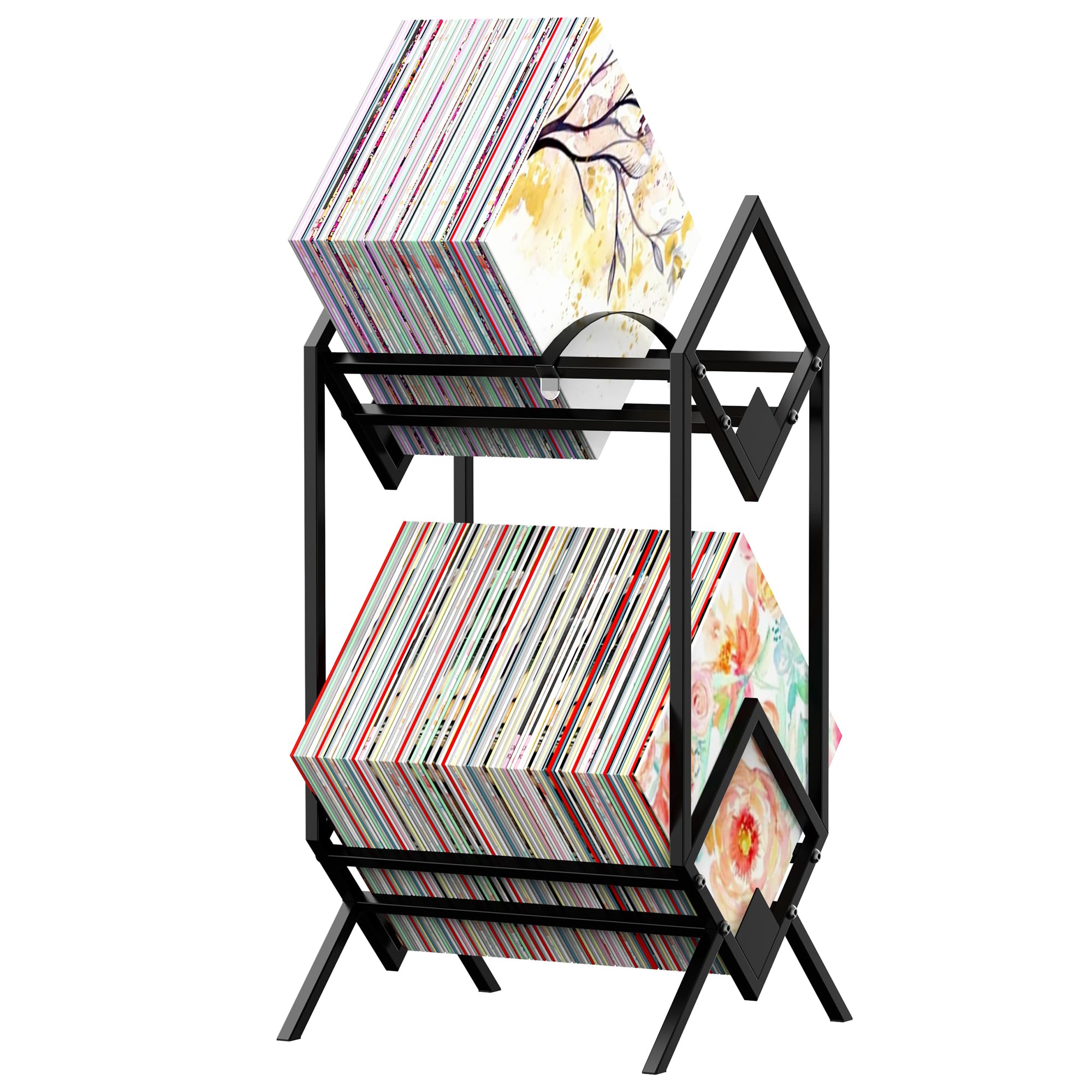 R RUIMEI Vinyl Record Holder, Vinyl Record Storage, Stackable Up to 220 ...