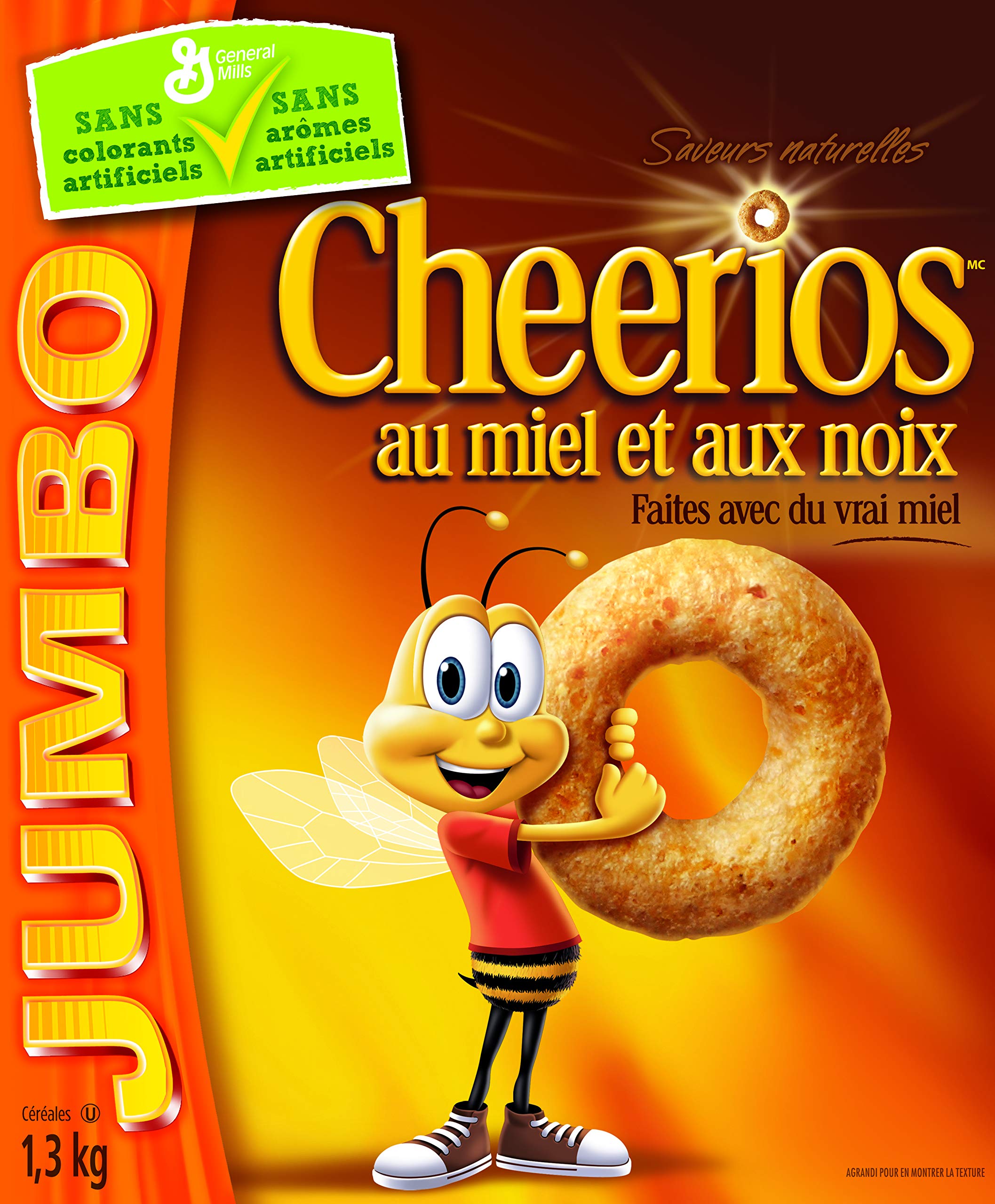 Cheerios Honey Nut Jumbo Cereal, 1.3kg, pack of 2 - Pro Health Link ...