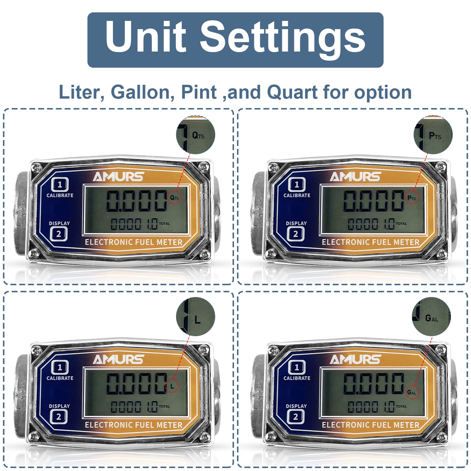 Mua 3/4 inch Turbine Flow Meter LCD Digital Display Flowmeter with NPT ...