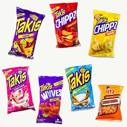 Takis Tortilla Chips Variety Pack - Fuego, Churro, BBQ Blast Chippz ...
