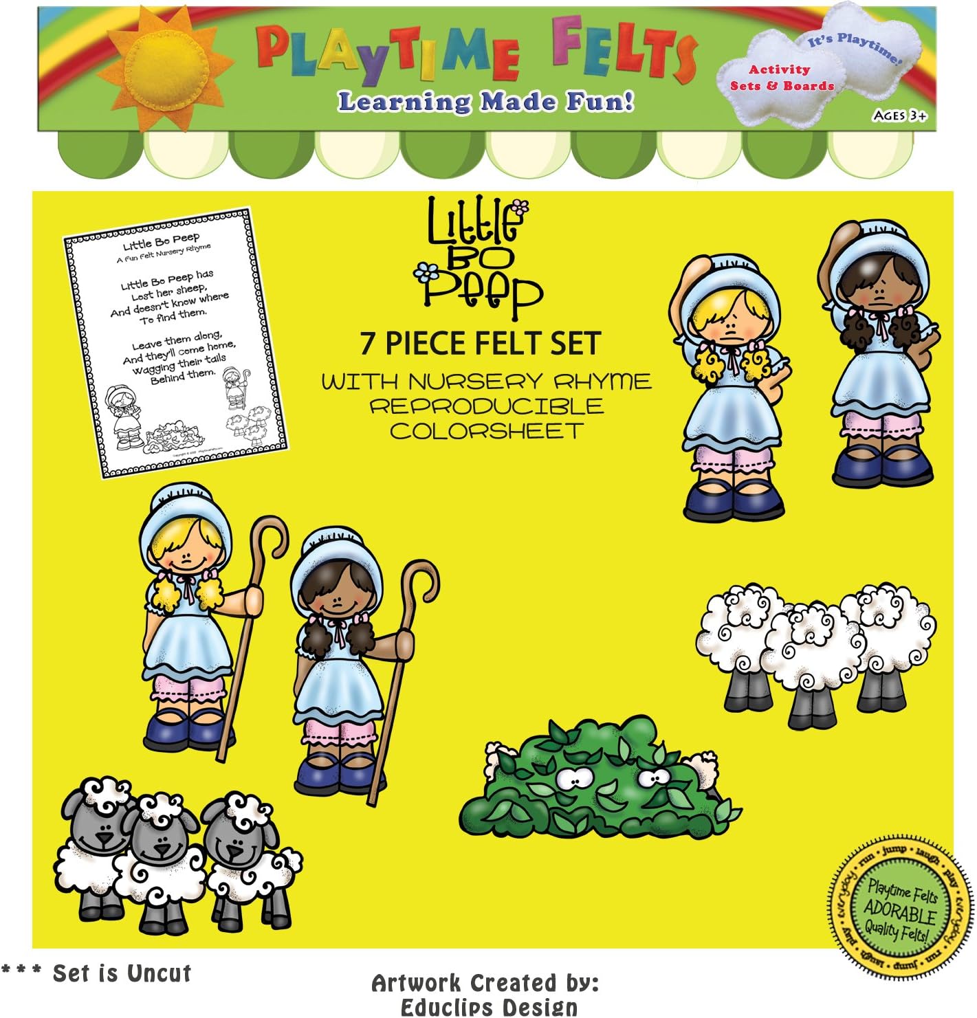 Amazon.com: Little Bo Peep Nursery Rhyme Felt Figures: Toys & Games