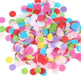 Amazon.com: 25000 Pieces Colorful Tissue Paper Confetti 1inch Large Bag ...