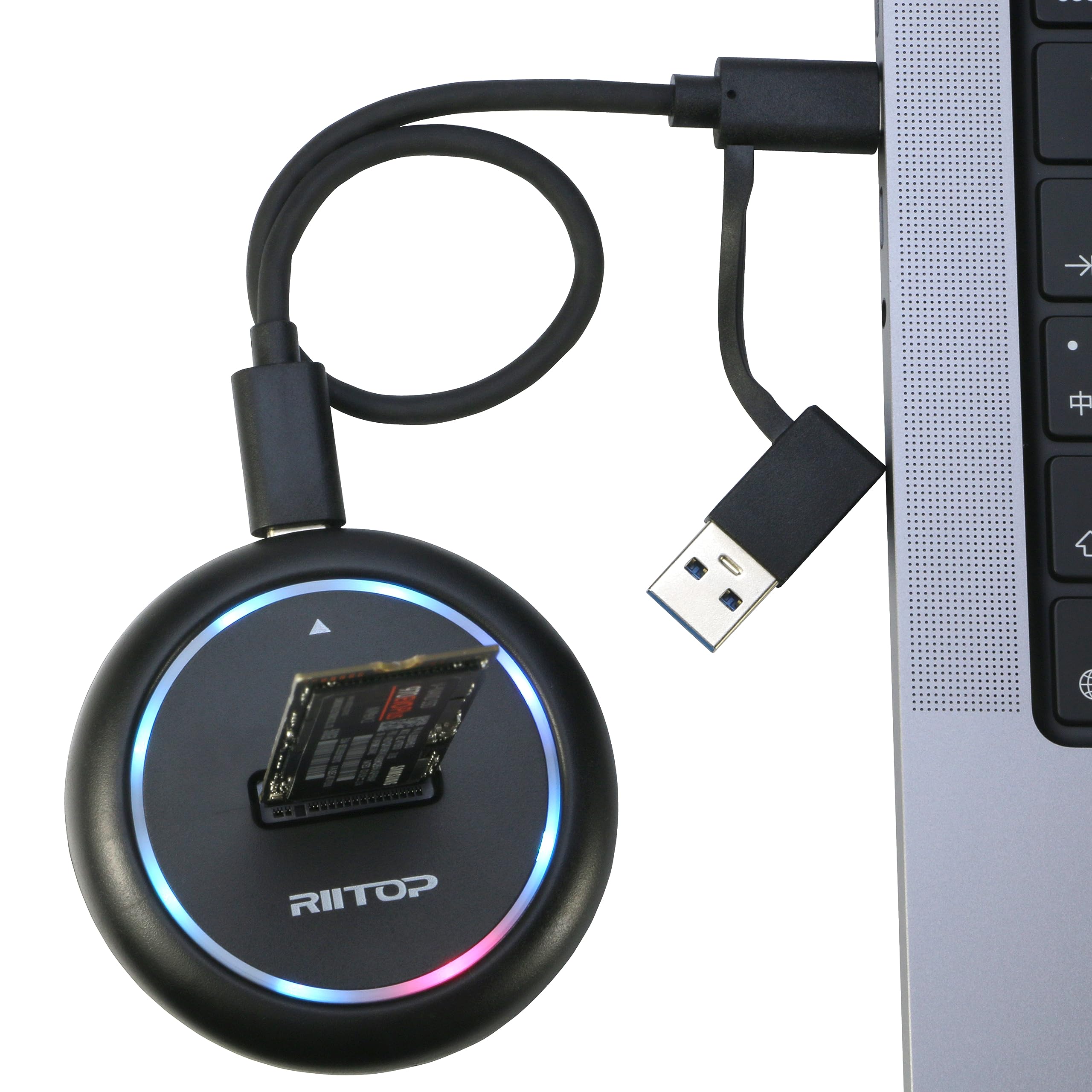 Mua NVMe to USB Docking Station, RIITOP M.2 SSD Enclosure for Both NVMe and (B+M Key SATA) SSD ...