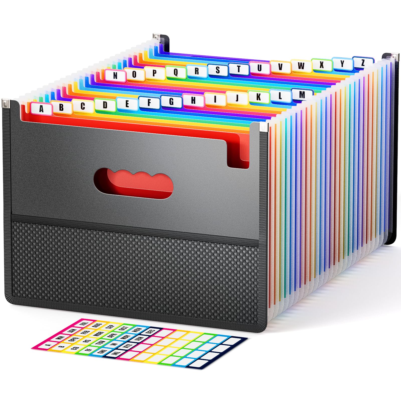 Abc Life 26 Pockets Accordion File Organizer Expanding Filing Box With Mesh Bag Expandable A4
