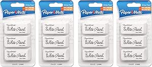 Amazon.com : Paper Mate White Pearl Erasers, 3 Count (Pack of 4 ...