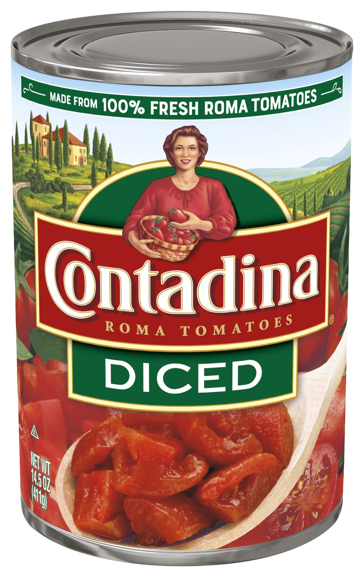 BB 01/28/2026 // Contadina Canned Diced Roma Tomatoes, 14.5 Ounce (Pack ...