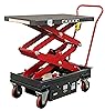 Pake Handling Tools DC Powered Double Scissor Lift Table, 2000 lb. Cap ...