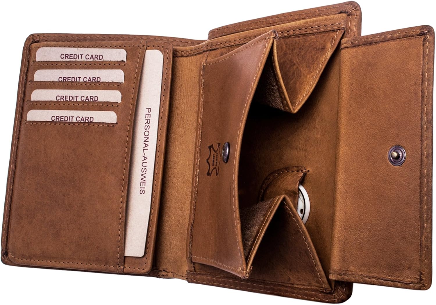 Porte-Monnaie en Cuir de qualité pour Homme avec Un Look Vintage Marron ...