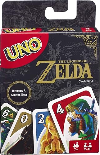 Mattel Games UNO The Legend of Zelda Card Game for Family Night with ...