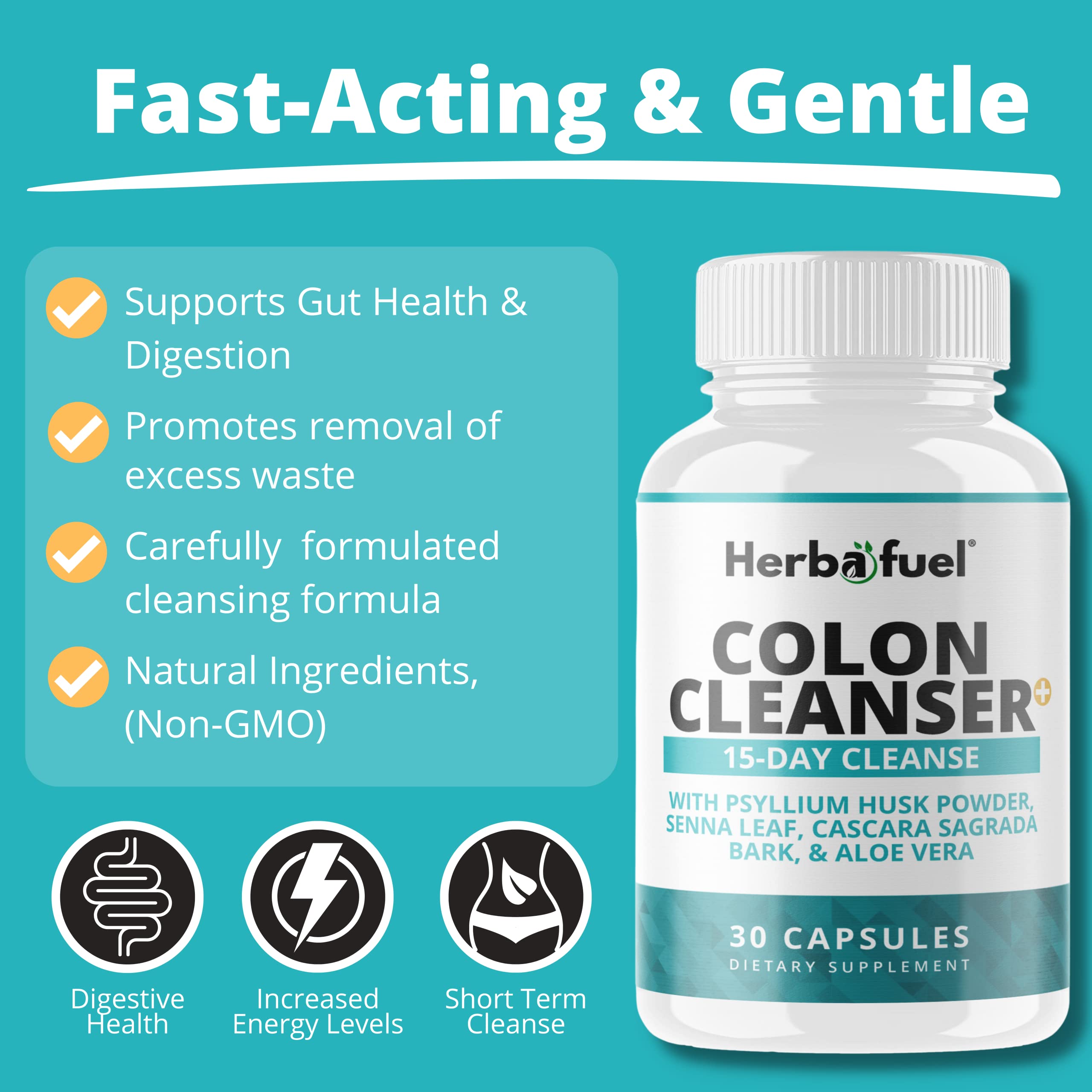 Mua Herbafuel Colon Cleanse - Supports Detox, Gut Health, & Bloating ...