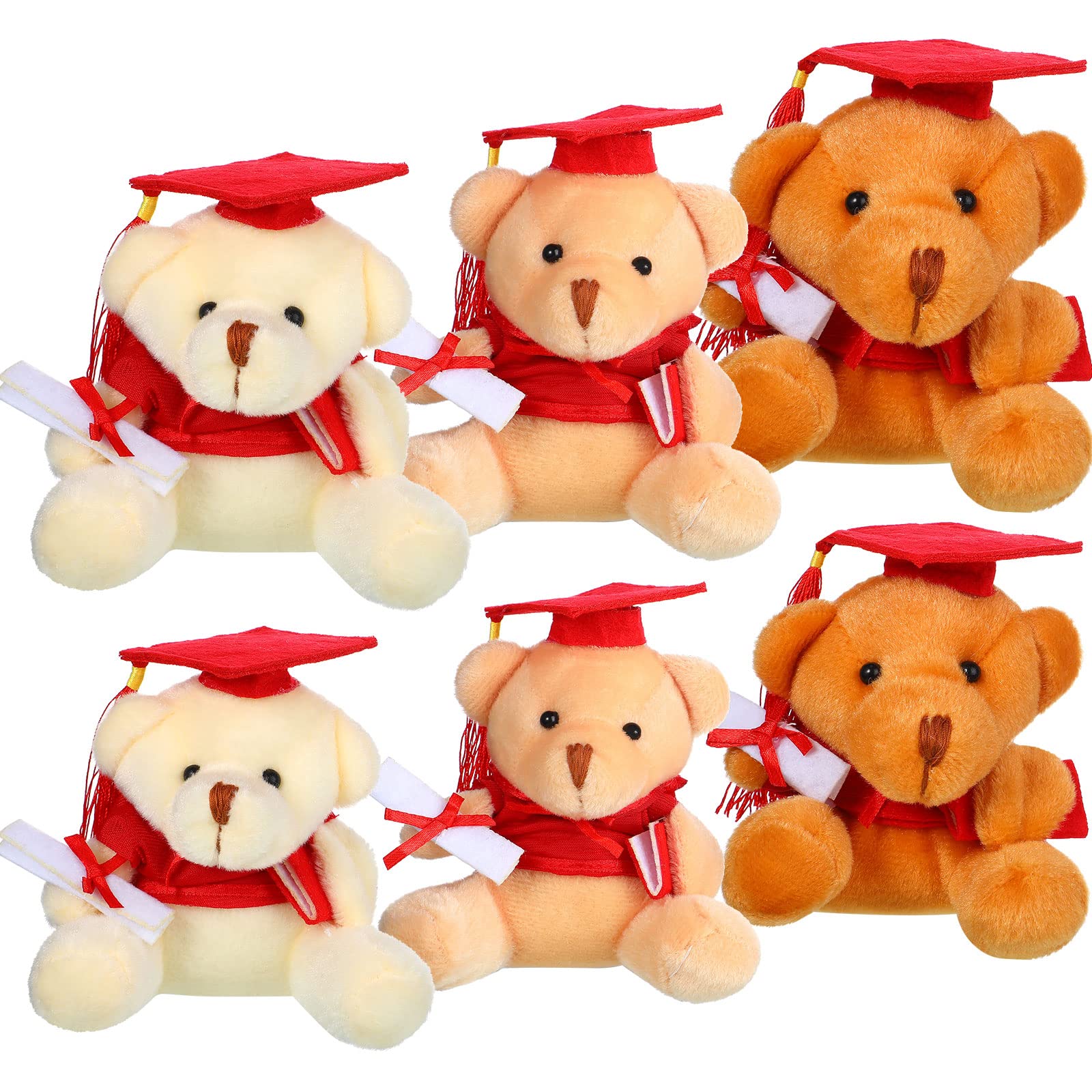 Sumind 6 Pieces Graduation Bears Class of 2025 Graduation Plush Bears ...