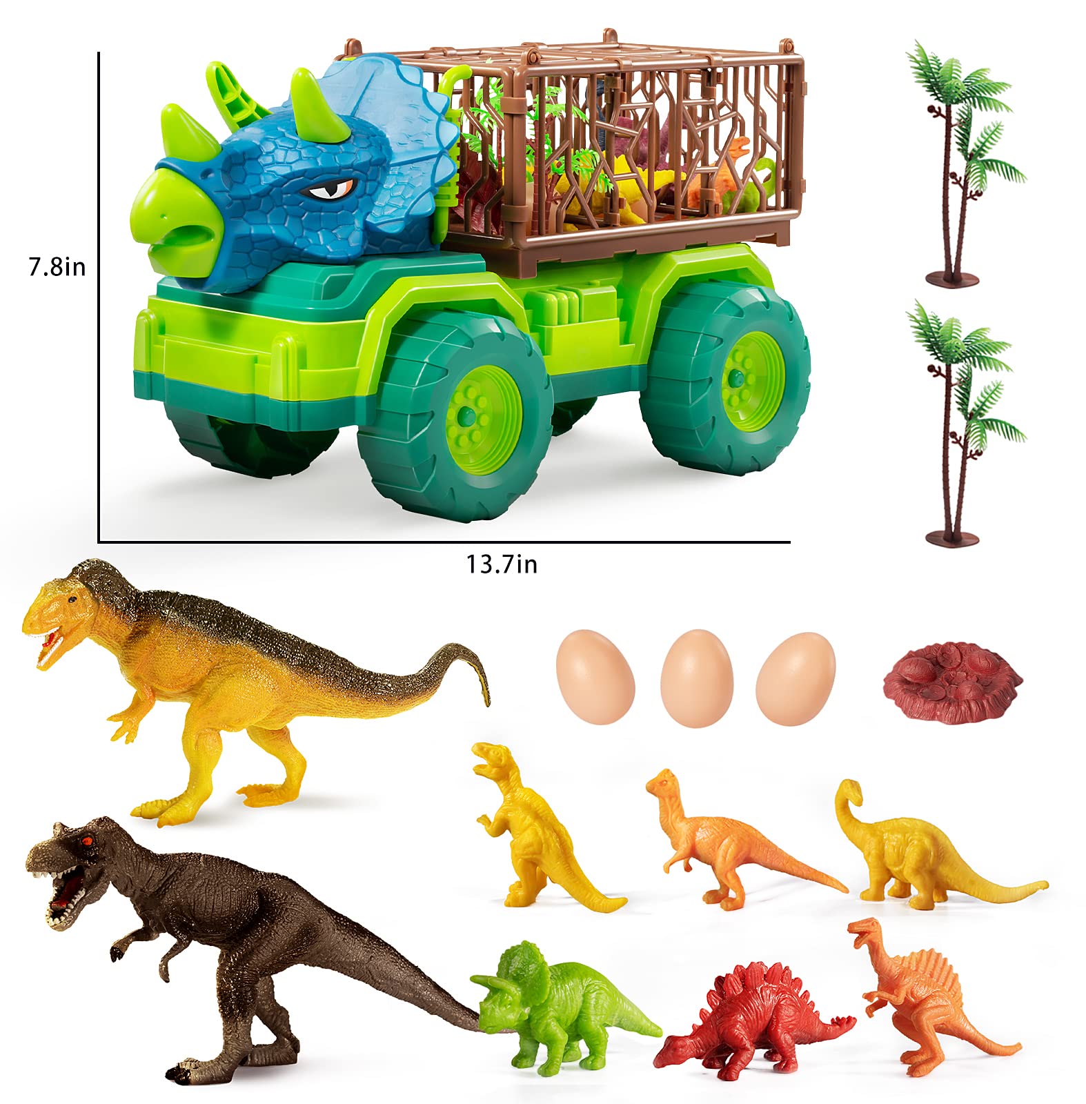 Mua TEMI Dinosaur Truck Toy for Kids 3-5 Years, Triceratops Transport ...
