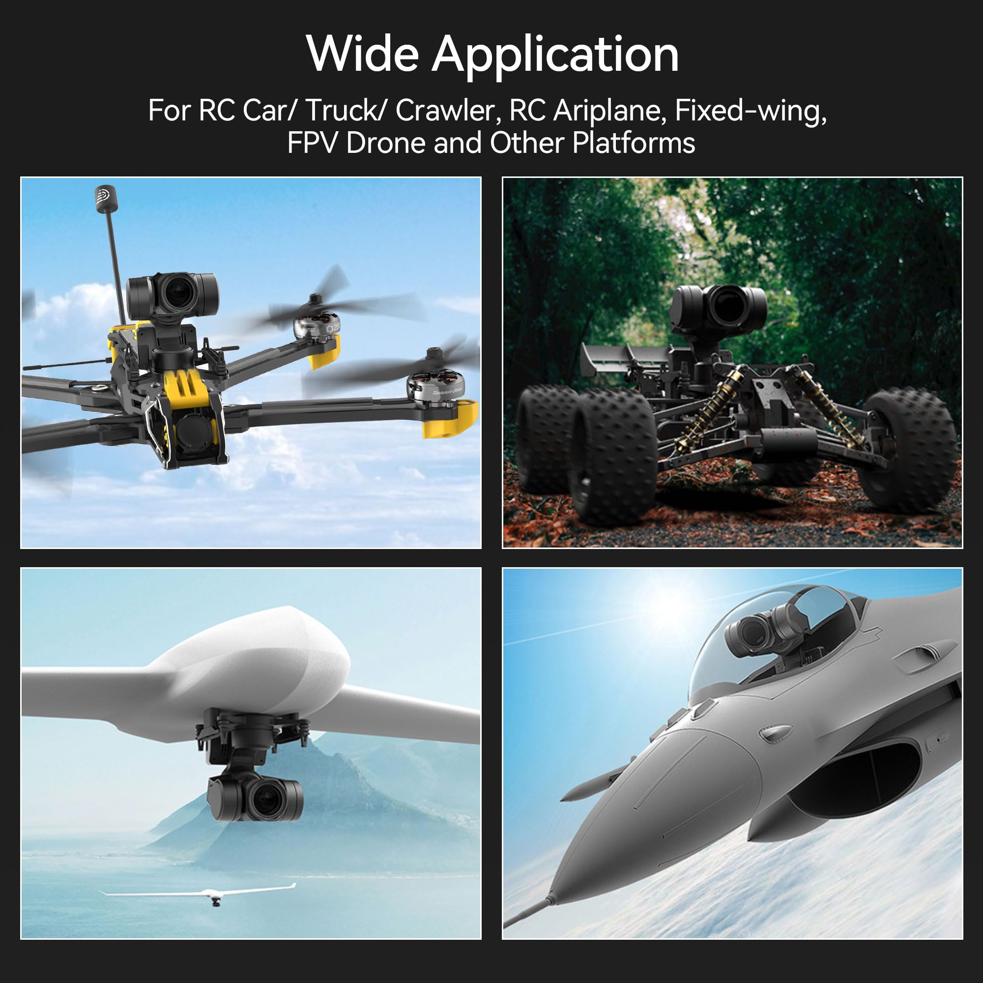 C-20T 3-Axis FPV Camera Gimbal,Pan Tilt Mount,FPV Head Tracking With ...