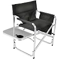 Amazon.com: Faulkner Aluminum Director Chair with Folding Tray and Cup ...