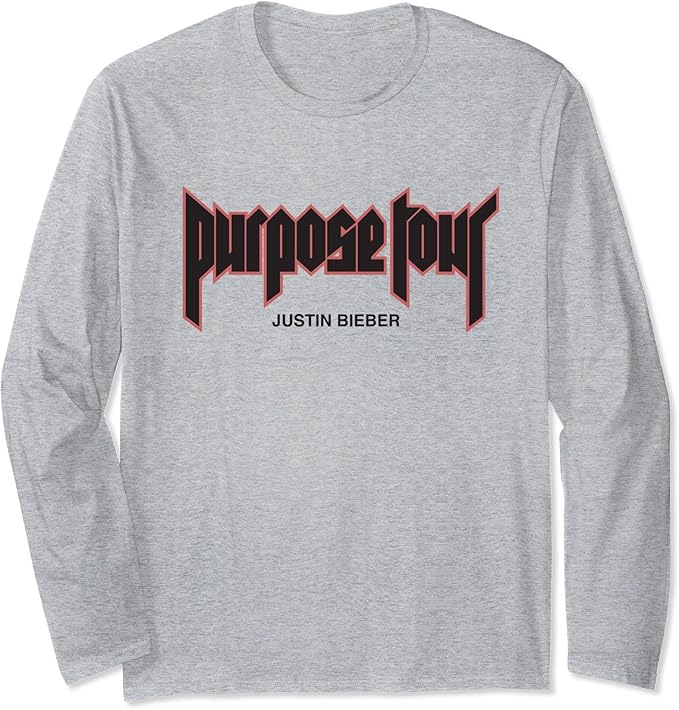 Amazon.com: Justin Bieber Purpose Tour Merch Filled Long Sleeve T-Shirt ...