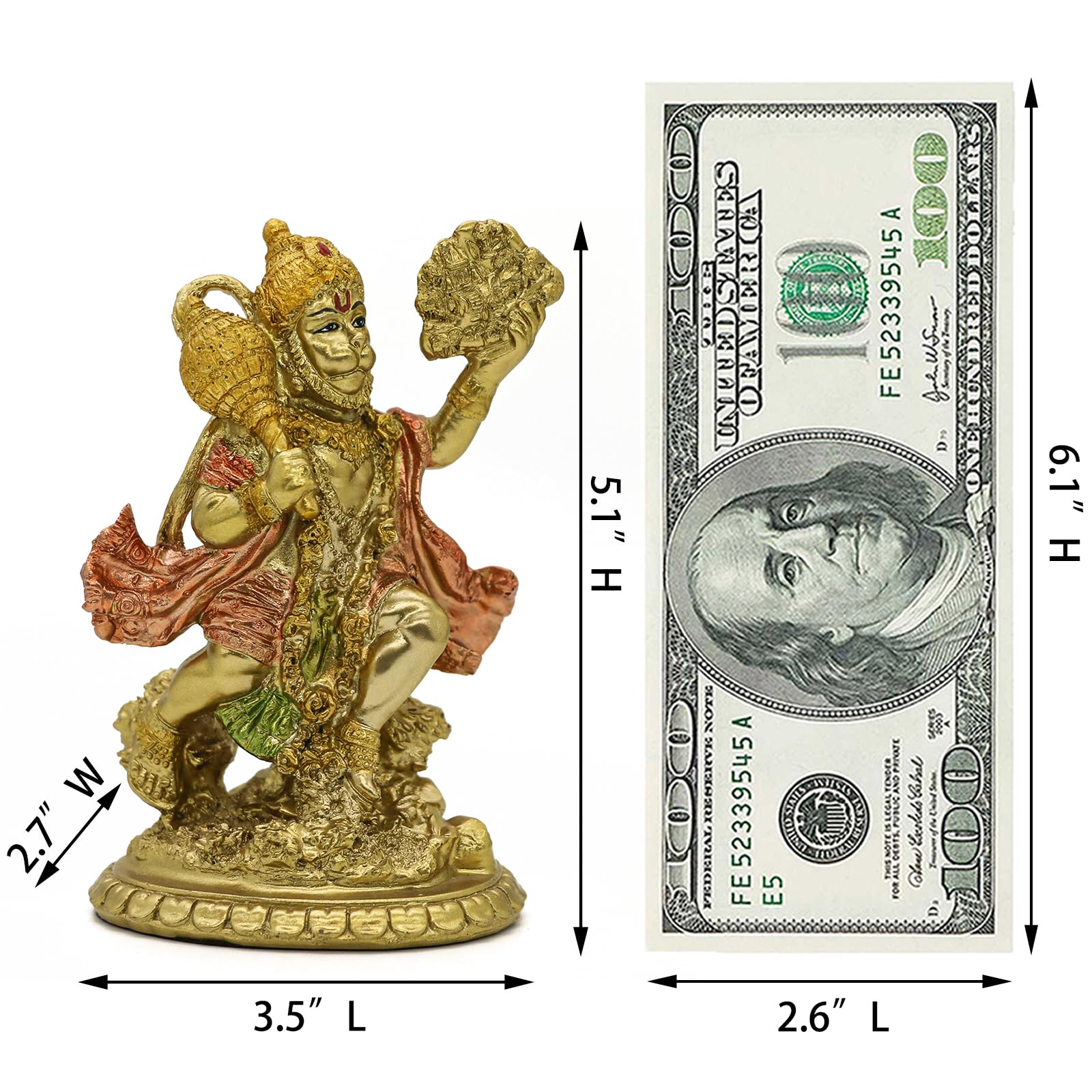 Mua alikiki Hindu God Flying Hanuman Statue - Indian Idol Hanuman Murti ...