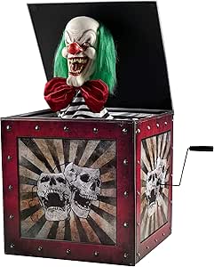 Amazon.com: Spirit Halloween 3.5 Ft Fright in The Box Animatronic ...