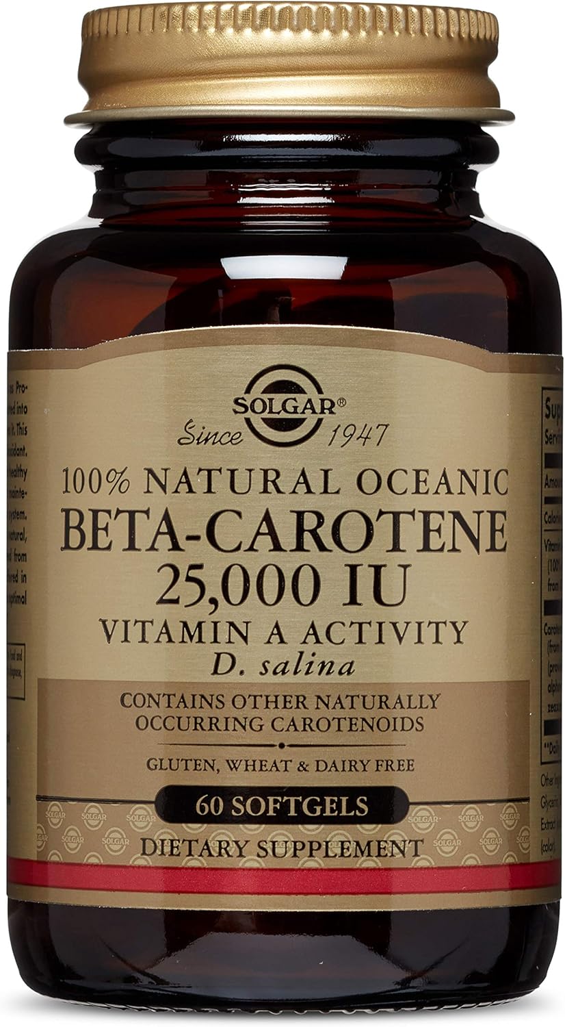 Solgar Natural Source Oceanic Beta Carotene Softgels - Pack of 60 ...