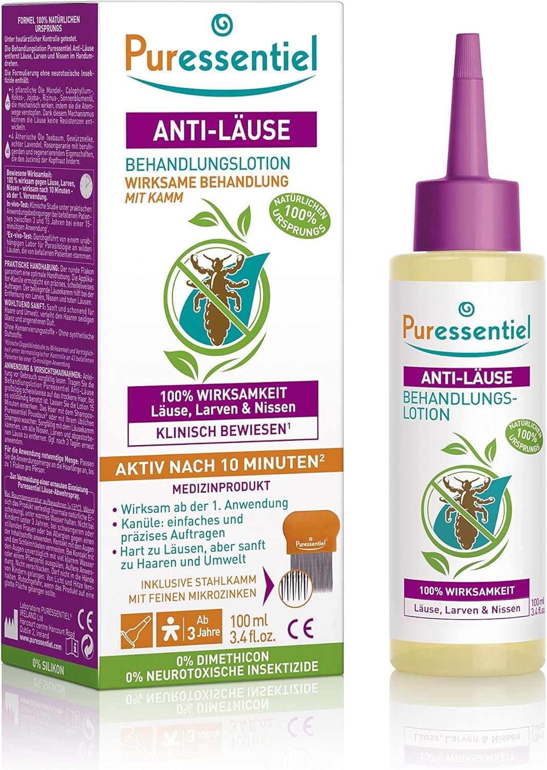 Puressentiel Spray Anti-Poux 100ml + Peigne: Amazon.fr: HygiÃšne et ...