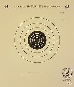 Amazon.com : Official NRA Target, TQ-6, 25 Ft. Slow Fire Pistol Target ...
