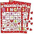 Amazon.com: 32 Players Valentine's Day Bingo Game Cards Class Party ...