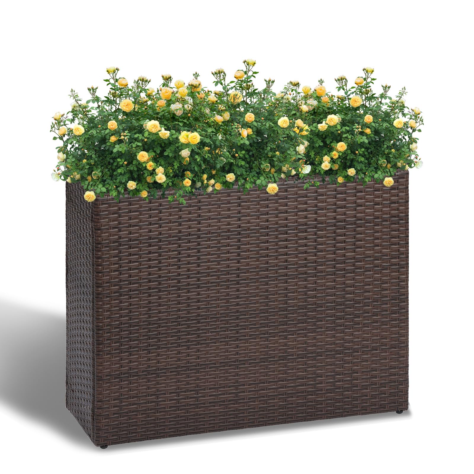 LEWIS&WAYNE Large Rectangular Block Planter Box Handmade Wicker Tall ...