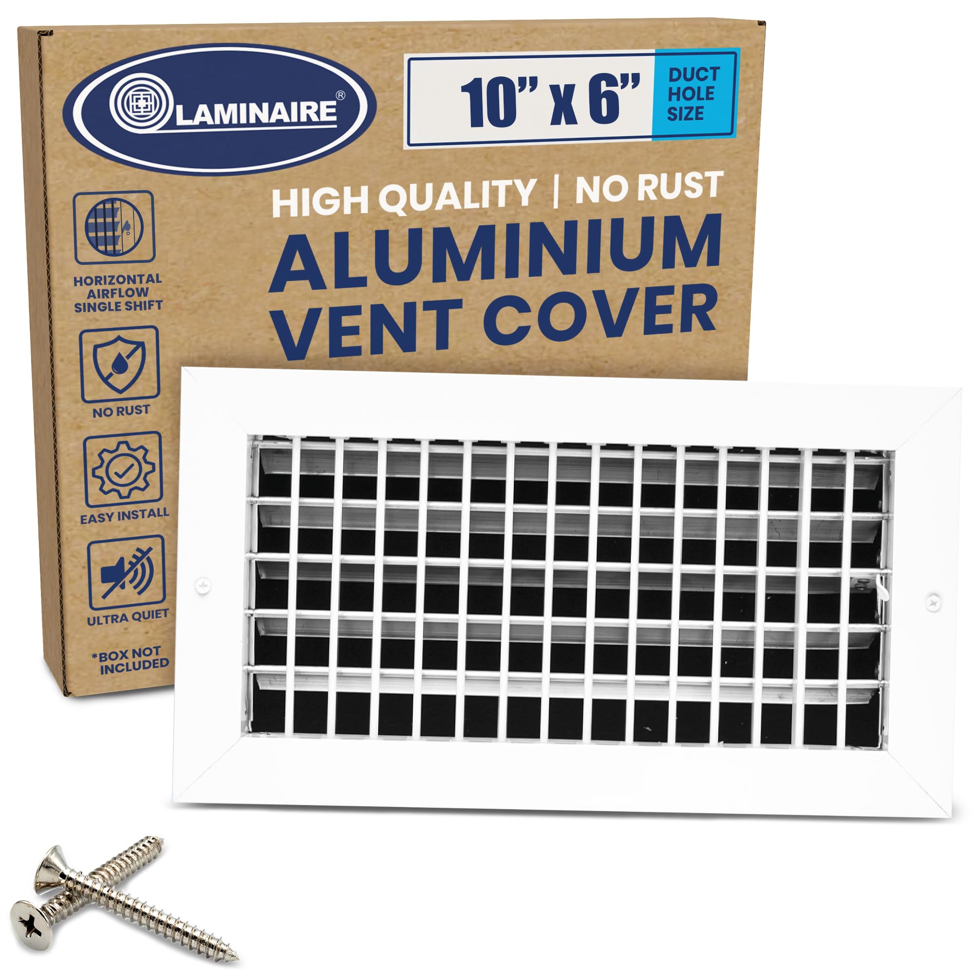 10"x6" Aluminum Register Vent Cover – Adjustable Aluminum Air Supply ...