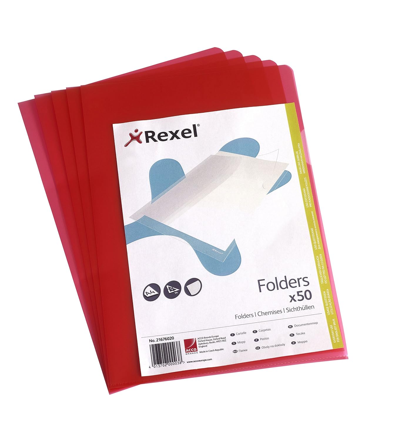 Rexel Embossed L Folder A4 Red (50 Pack): Amazon.co.uk: Office Products