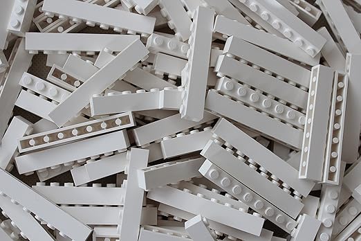 LEGO Bricks: White 1x8. Part 3008 (X 25): Amazon.co.uk: Toys & Games