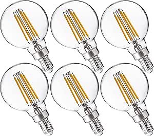 Amazon.com: FLSNT G16.5 Dimmable LED Candelabra Bulbs 60W Equivalent ...