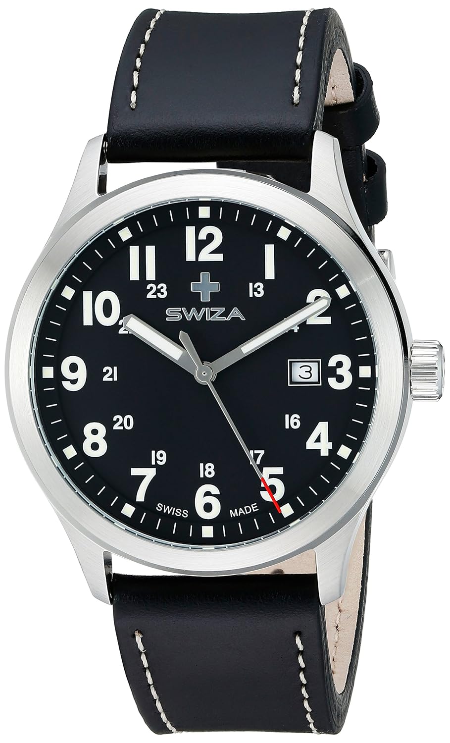 Swiza Men's WAT.0251.1003 Kretos Analog Display Swiss Quartz Black ...