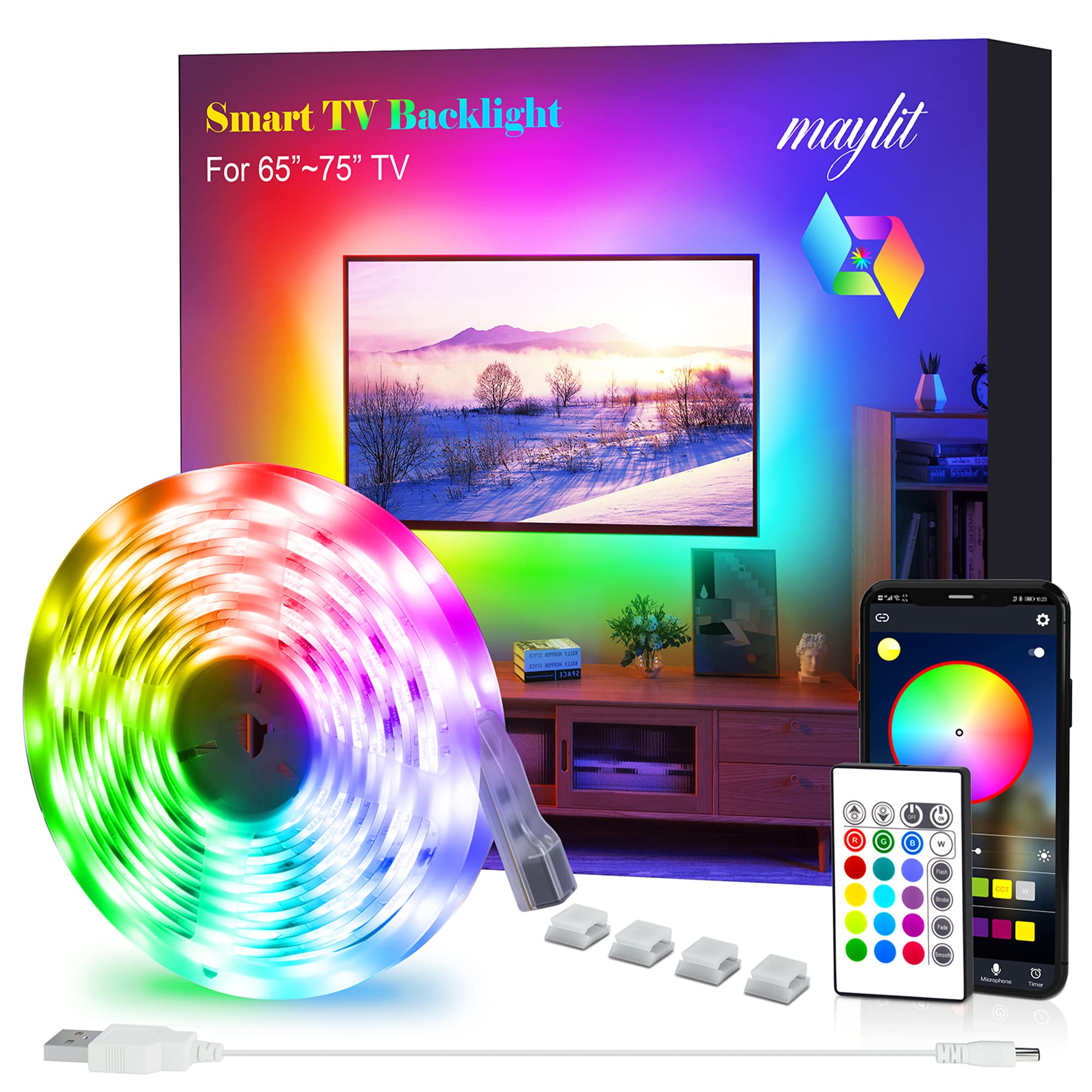 Mua maylit TV LED Backlight for 65-75in TVs, App and Remote Control LED ...