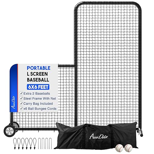 Anova L Screen Baseball Net for Batting Cage with 2 Basic Baseballs ...