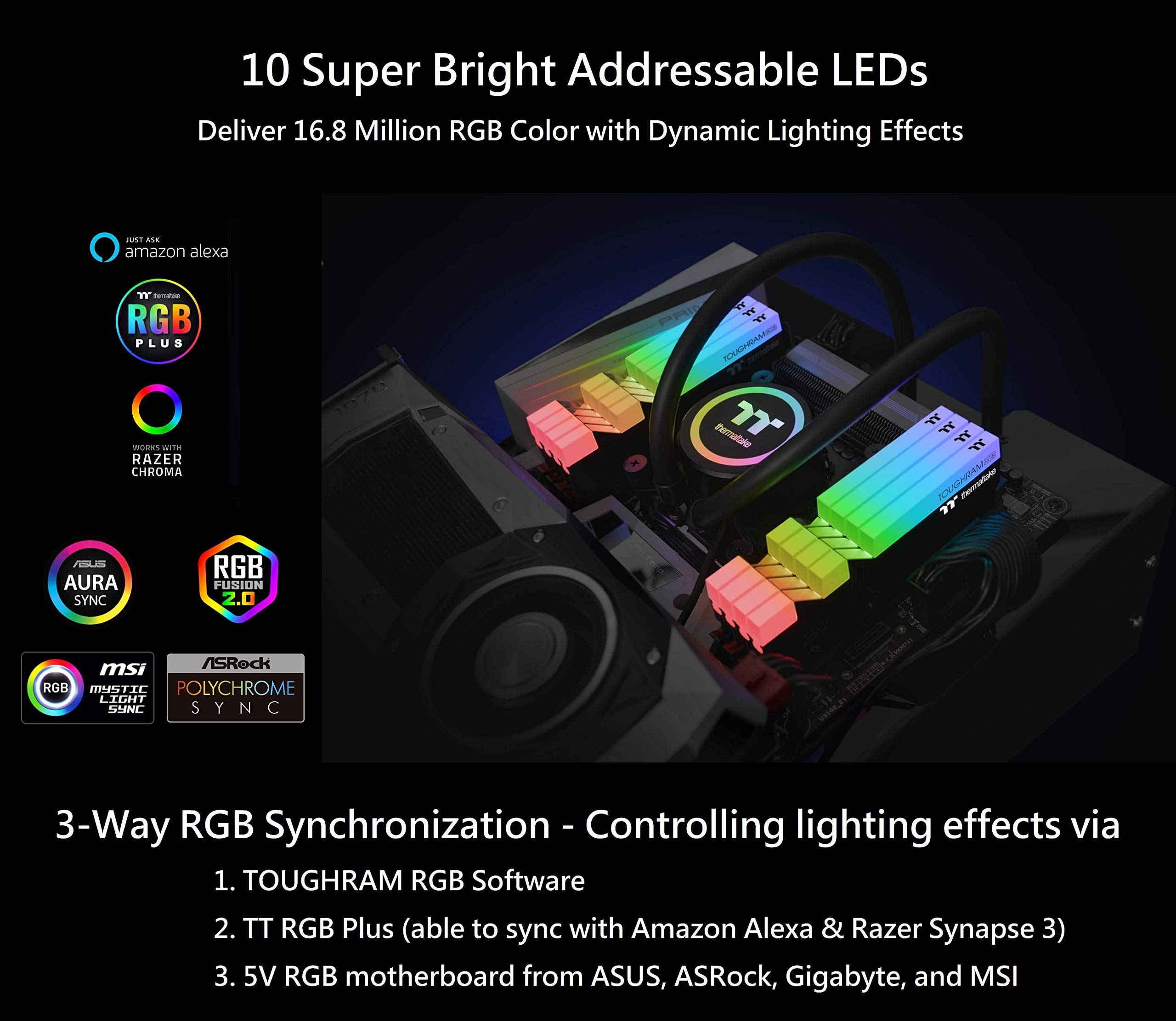 Mua TOUGHRAM RGB DDR4 3600MHz 16GB (8GB x 2) 16.8 Million Color RGB ...