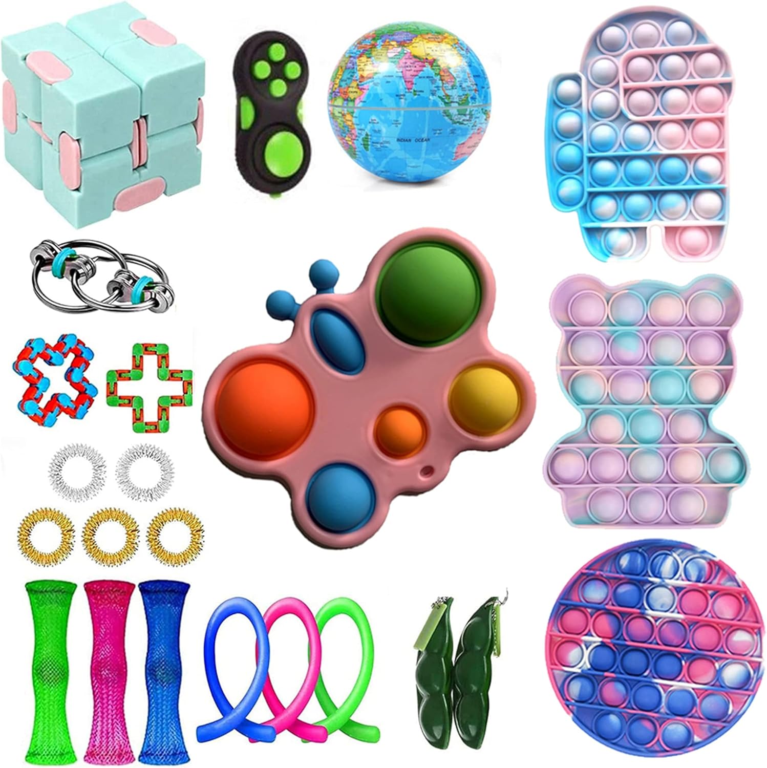 N /C TIK Tok Sensory Fidget Toys Pack, Push Pop Bubble Toy, Fidget Toy ...